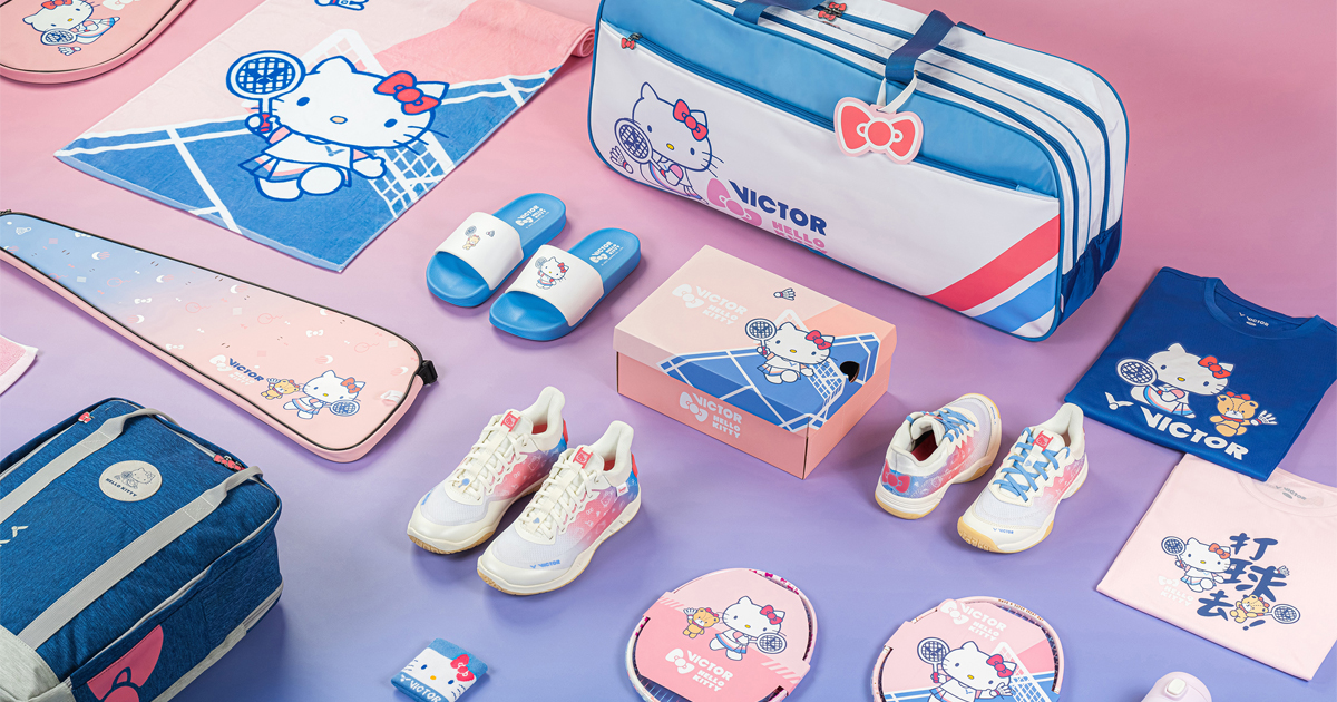 VICTOR X HELLO KITTY 聯名系列 可愛運動風羽球裝備 展現球場上 Q 萌魅力｜Bounce